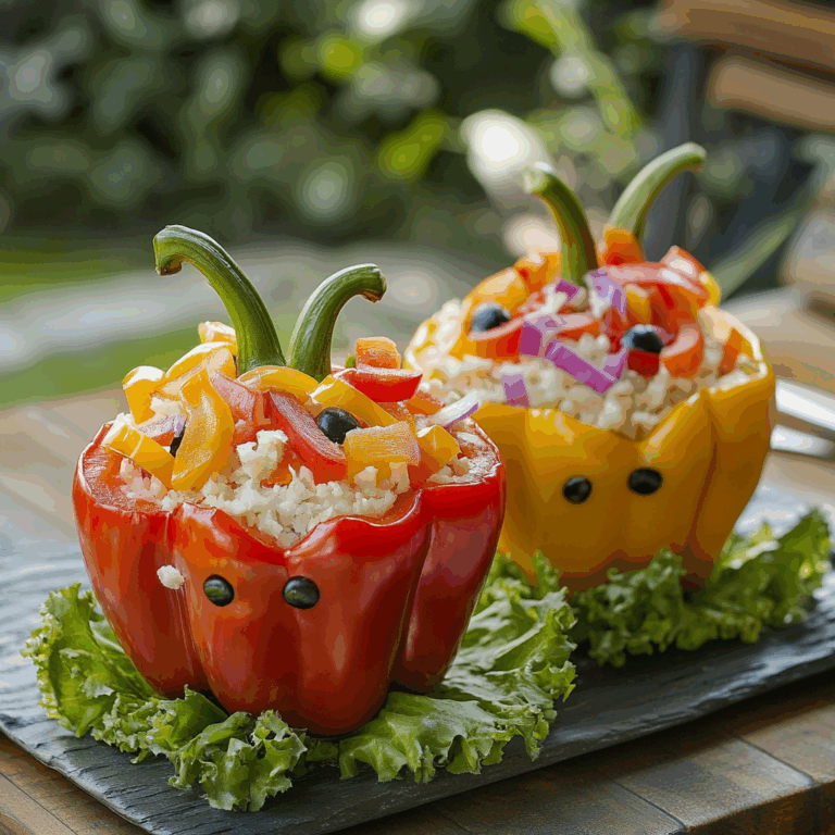 Monster Bell Pepper Salad Cups